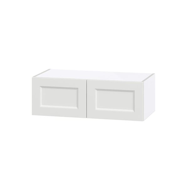 Hugo&Borg Riviera Bright White Wall Bridge Kitchen Cabinet - 30 x 10-in ...