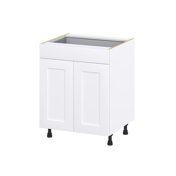 Hugo&Borg Jolie Base 2-Door Warm White Kitchen Cabinet with Drawer - 27 ...