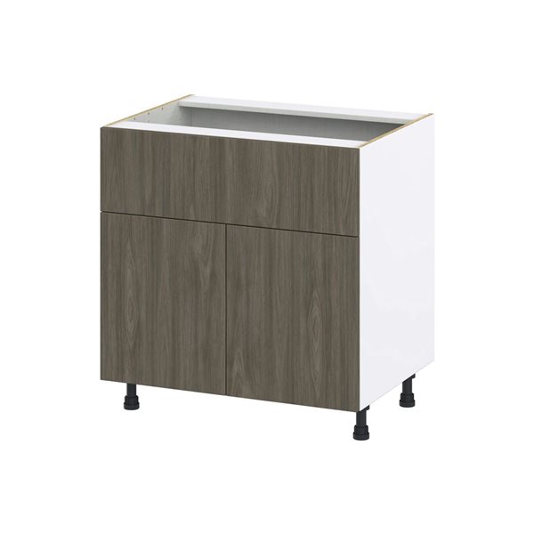 Hugo&Borg Savane Base 2 Doors and One 10-in Drawer Brown Kitchen ...