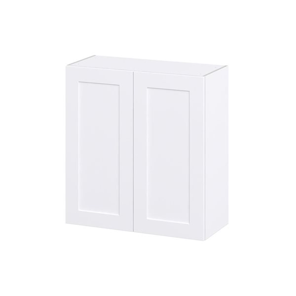 Hugo&Borg Jolie 33 W x 35-in H Warm White Wall Kitchen Cabinet w/ Doors ...