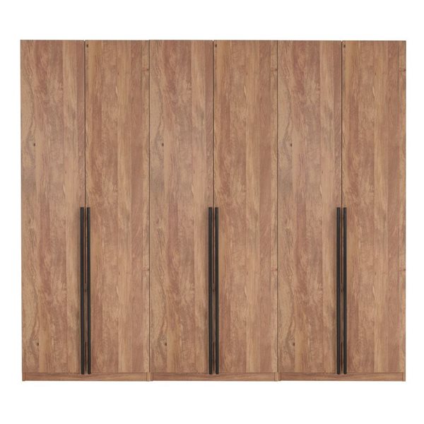 Manhattan Comfort Lee Golden Brown Modern Freestanding Wardrobe w ...