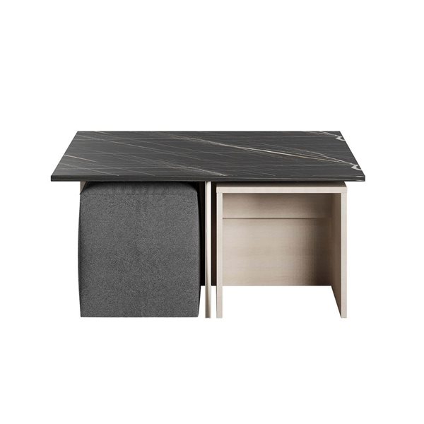 Table basse modulaire et pouf gigognes Haley de Manhattan Comfort style ...