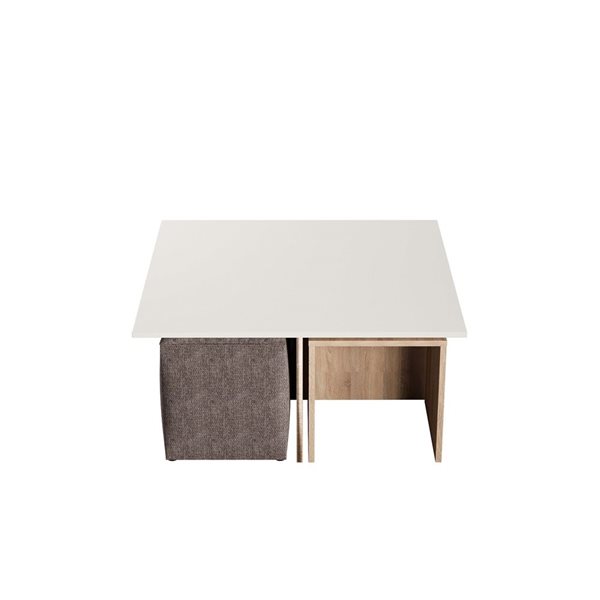 Table basse modulaire et pouf gigognes Haley de Manhattan Comfort style ...