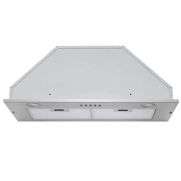 VICTORY 27-in 600 CFM Square Insert Range Hood with Push Button ...