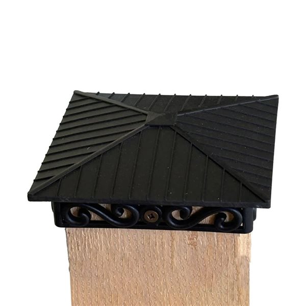 FENCE & DECK RITE Unique Design Post Caps Fits True 4-in x 4-in Posts ...
