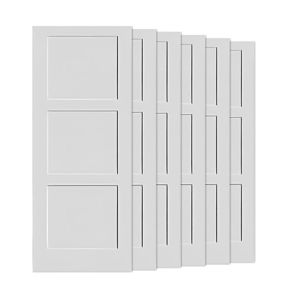 Garson 30 x 80 x 1 3/8-in White Primed 3-Panel Solid Core Shaker ...