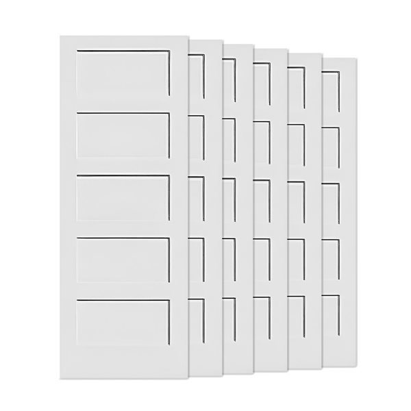 Garson 30 x 80 x 1 3/8-in White Primed 5-Panel Solid Core Shaker ...