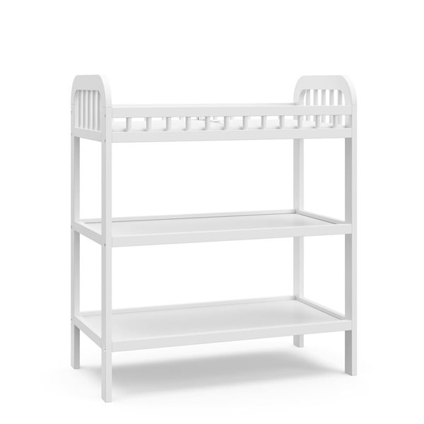 Storkcraft Pasadena 34-in W White Freestanding Changing Table w/ Water ...