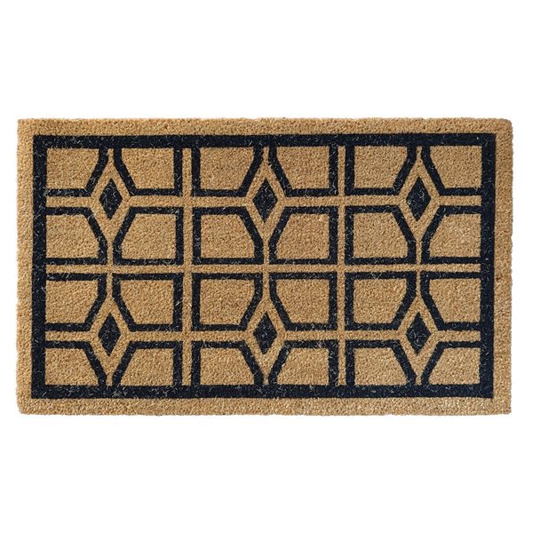 Floor Choice 18 x 30-in Black/Brown Abstract Doormat 55435 | RONA