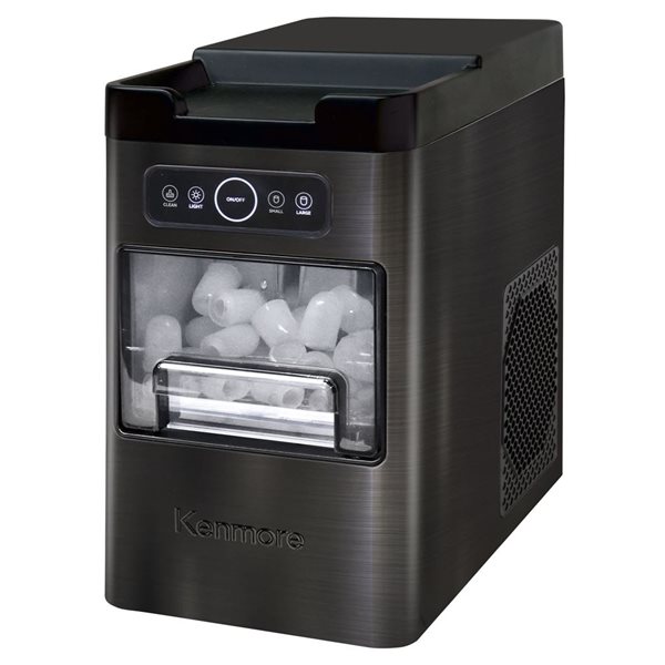 Kenmore 13-in Front-Load Countertop Ice Maker - Black Stainless Steel ...