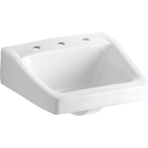 Lavabo de salle de bain Chesapeake KOHLER mural/bras dissimulé 19 1/4 x ...