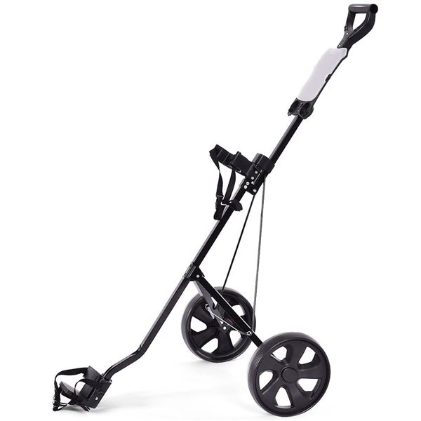 Costway Lightweight Folding 2-Wheel Push-Pull Golf Cart Trolley SP35321 ...