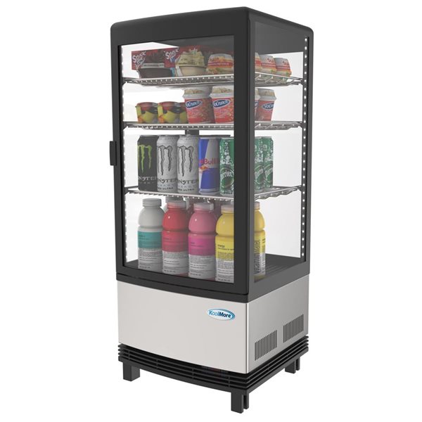 Koolmore 17-in 3 ft³ Stainless-Steel Countertop Display Refrigerator ...