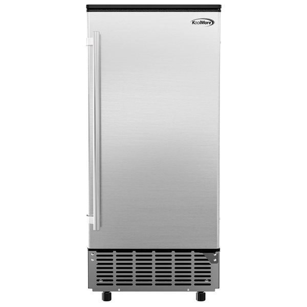 Koolmore 15-in Stainless-Steel Built-In/Free-Standing Ice Maker - 75 lb ...