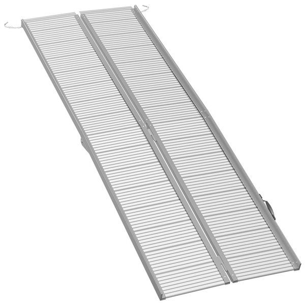 HOMCOM 8-ft Portable Wheelchair Ramp for Home 713-001V08SR | RONA