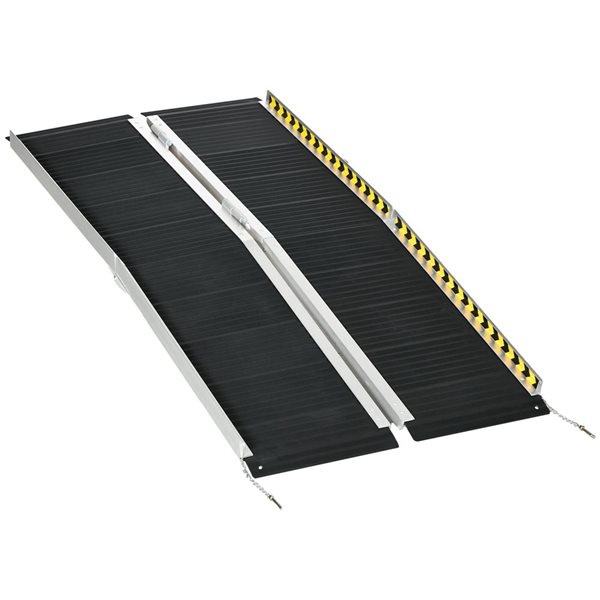 HOMCOM 5-ft Folding Wheelchair Ramp with Non-Skid Threshold 713 ...