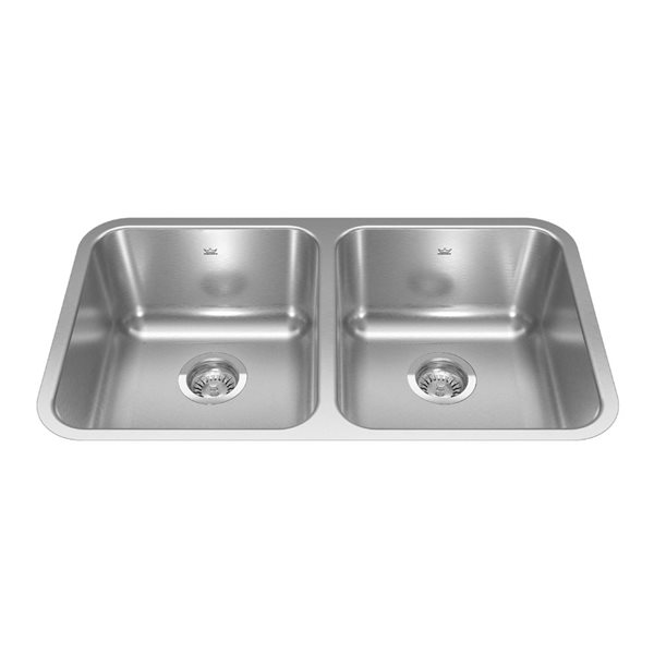 Kindred Reginox 30.88 L x 17.75-in W Undermount Double Bowl Stainless ...