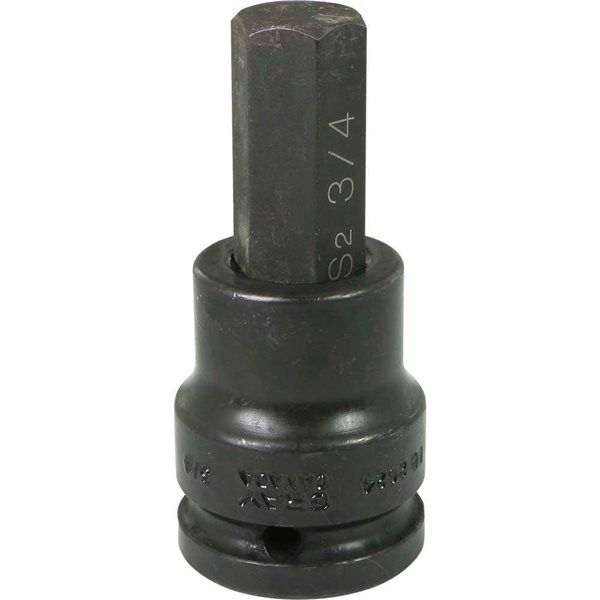 Gray Tools 3/4-in x 3/4-in Drive Standard Hex Head Black Impact Shallow ...