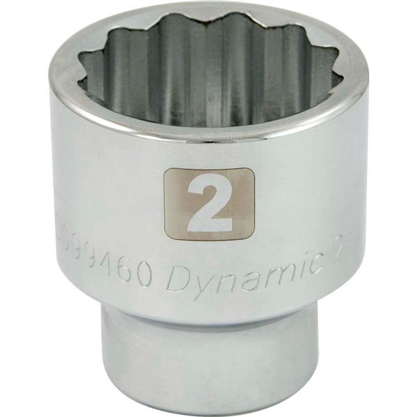 Dynamic Tools 2-in x 1-in Drive 12-Point SAE Shallow Chrome Socket ...