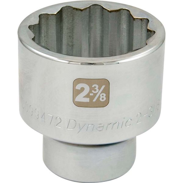 Dynamic Tools 2-3/8-in x 1-in Drive 12-Point SAE Shallow Chrome Socket ...
