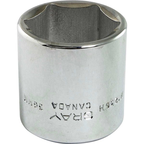 Gray Tools 36 mm x 1/2-in Drive 6-Point Metric Shallow Chrome Finish ...