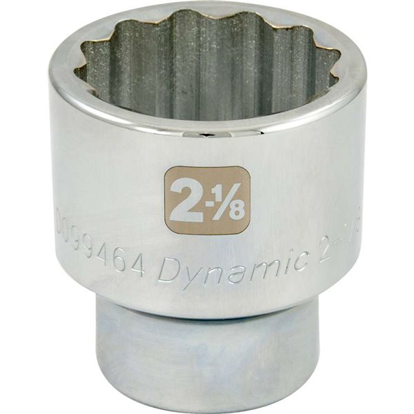 Dynamic Tools 2-1/8-in x 1-in Drive 12-Point SAE Shallow Chrome Socket ...