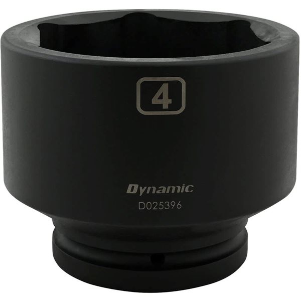 Dynamic Tools 4-in x 1-in Drive 6-Point SAE Shallow Impact Socket ...