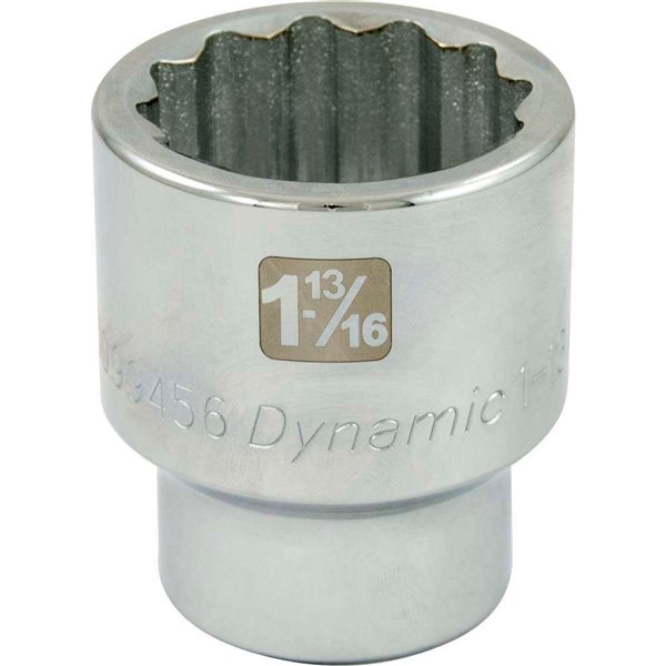 Dynamic Tools 1-13/16-in x 1-in Drive 12-Point SAE Shallow Chrome ...