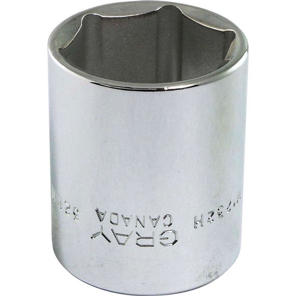 Gray Tools 32 mm x 1/2-in Drive 6-Point Metric Chrome Finish Shallow ...