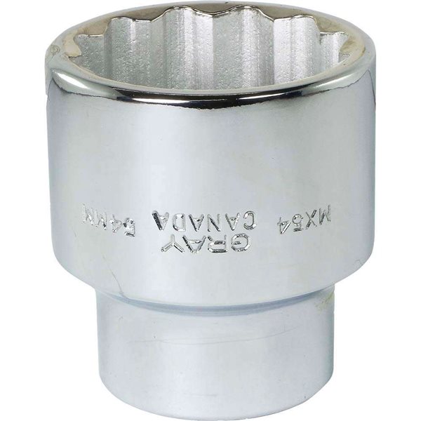 Gray Tools 54 mm x 1-in Drive 12-Point Metric Shallow Chrome Finish ...