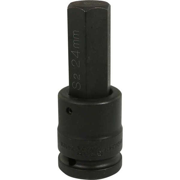 Gray Tools 24 mm x 3/4-in Drive Metric Shallow Hex Head Black Impact ...