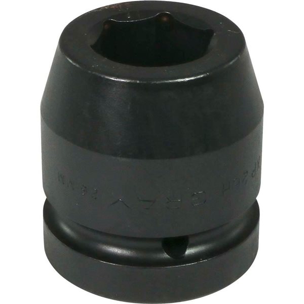 Gray Tools 26 mm x 1-in Drive 6-Point Metric Shallow Impact Socket ...