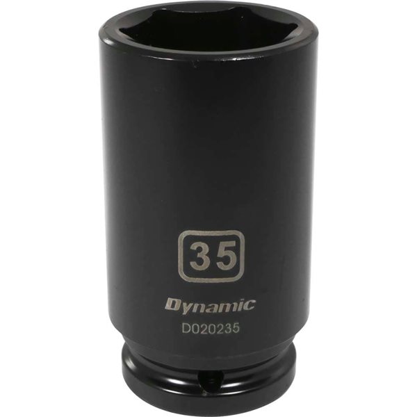 Dynamic Tools 3/4-in Drive 6-Point Metric 35 mm Deep Length Impact ...