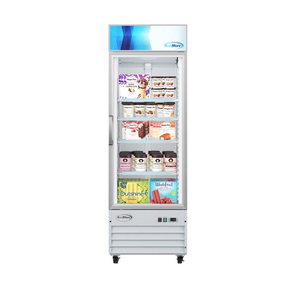 Koolmore 27-in White Commercial Display 1-Door Merchandiser Freezer 13 ...