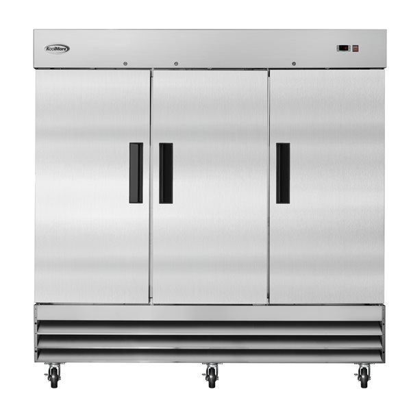 KoolMore 82-in Stainless Steel Commercial 3-Door Reach-In Freezer 72 ...