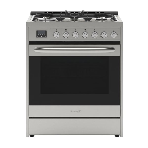 KoolMore 30-in Professional Stainless Steel Gas Range KM-FR30G-SS | RONA
