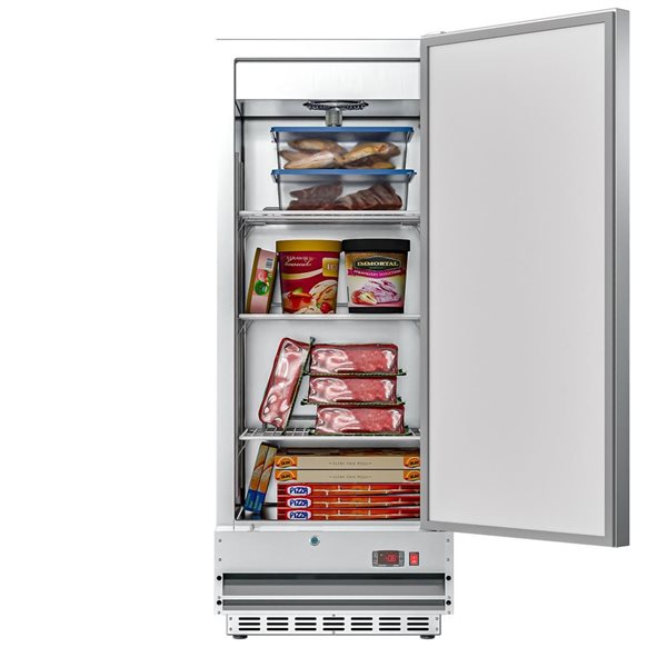 Koolmore 25-in Stainless Steel Commercial 1-Door Reach-In Freezer 12 ...