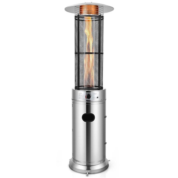 Costway 40,000-BTU Stainless Steel Liquid Propane Round Patio Heaters w ...