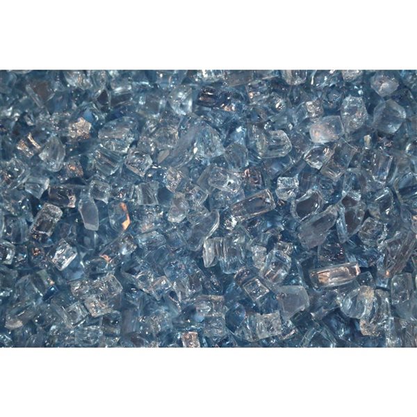 Elementi 1/4-in 25-lb Blue Tempered Fire Glass EFP24008-25 | RONA