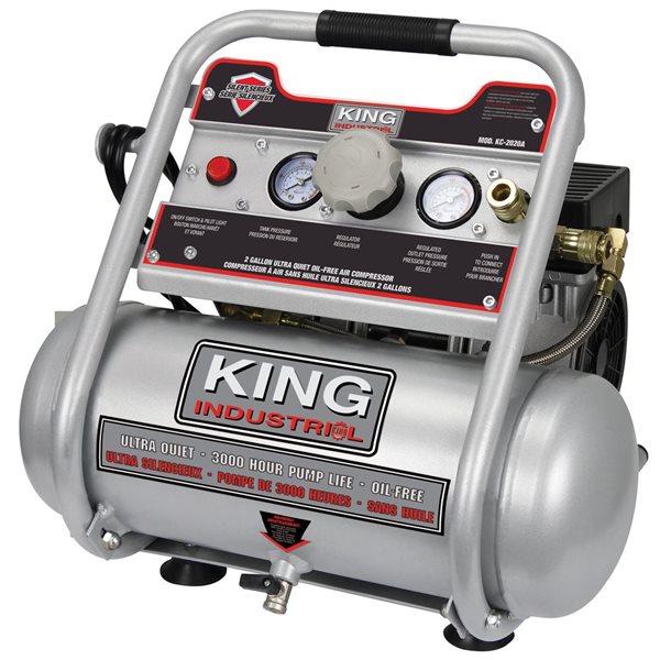 King Industrial 2-Gallon Oil-Free Air Compressor KC-2020A | RONA