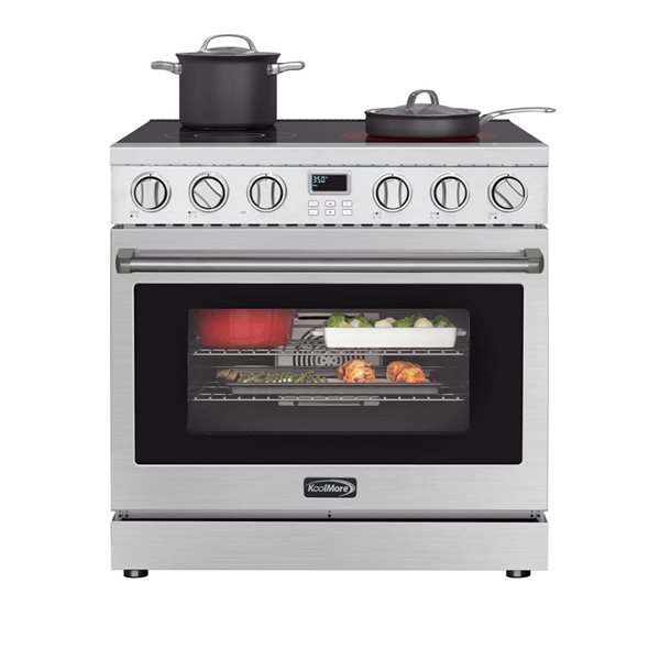 Koolmore 36-in 240 V Professional Electric 4-Element Slide-in Range ...