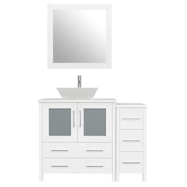 Vanity Art 42 W x 18 D x 36-in H Single Bathroom Vanity w/ Sink ...