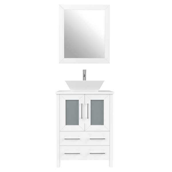 Vanity Art 24 W x 18 D x 36-in H Single Bathroom Vanity w/ Sink ...