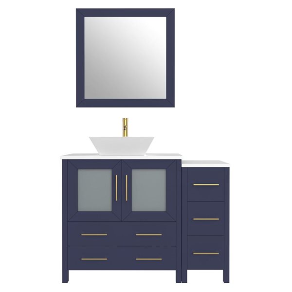 Vanity Art 42 W x 18 D x 36-in H Single Bathroom Vanity w/ Sink ...