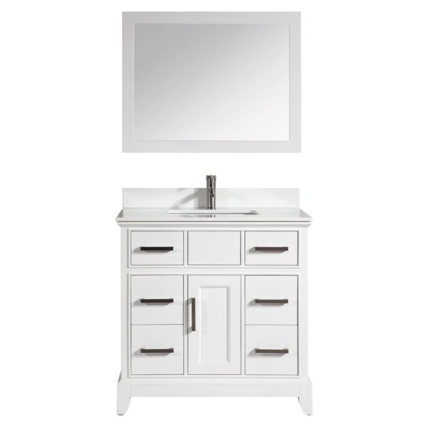 Vanity Art 36 W x 22 D x 36-in H Single Bathroom Vanity w/ Sink ...