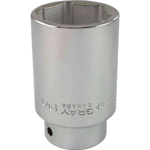 Gray Tools 1-5/8-in x 3/4-in Drive Standard 6-Point Deep Chrome Finish ...