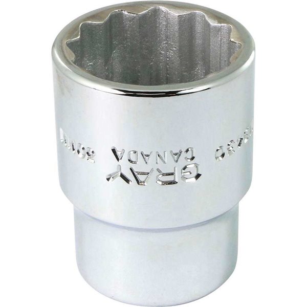 Gray Tools 30 mm x 3/4-in Drive Metric 12-Point Shallow Chrome Finish ...