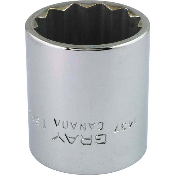Gray Tools Socket 1-5/16-in x 1/2-in Drive 12-Point Standard Shallow ...