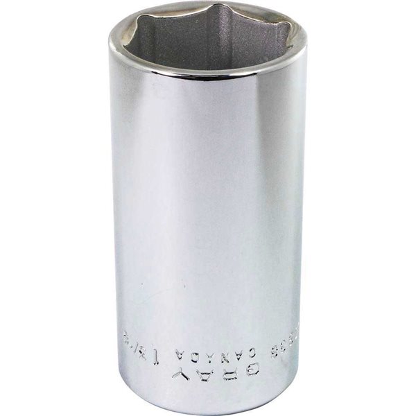 Gray Tools 1-3/16-in x 1/2-in Drive Standard 6-Point Deep Chrome Finish ...