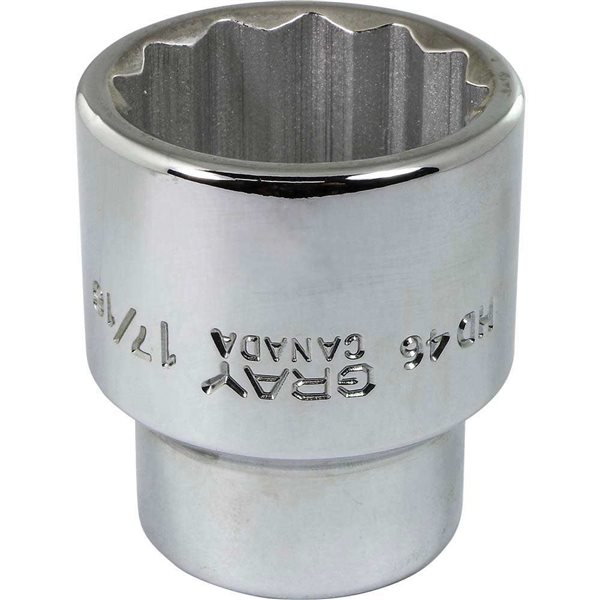 Gray Tools 1-7/16-in x 3/4-in Drive 12-Point Standard Shallow Chrome ...